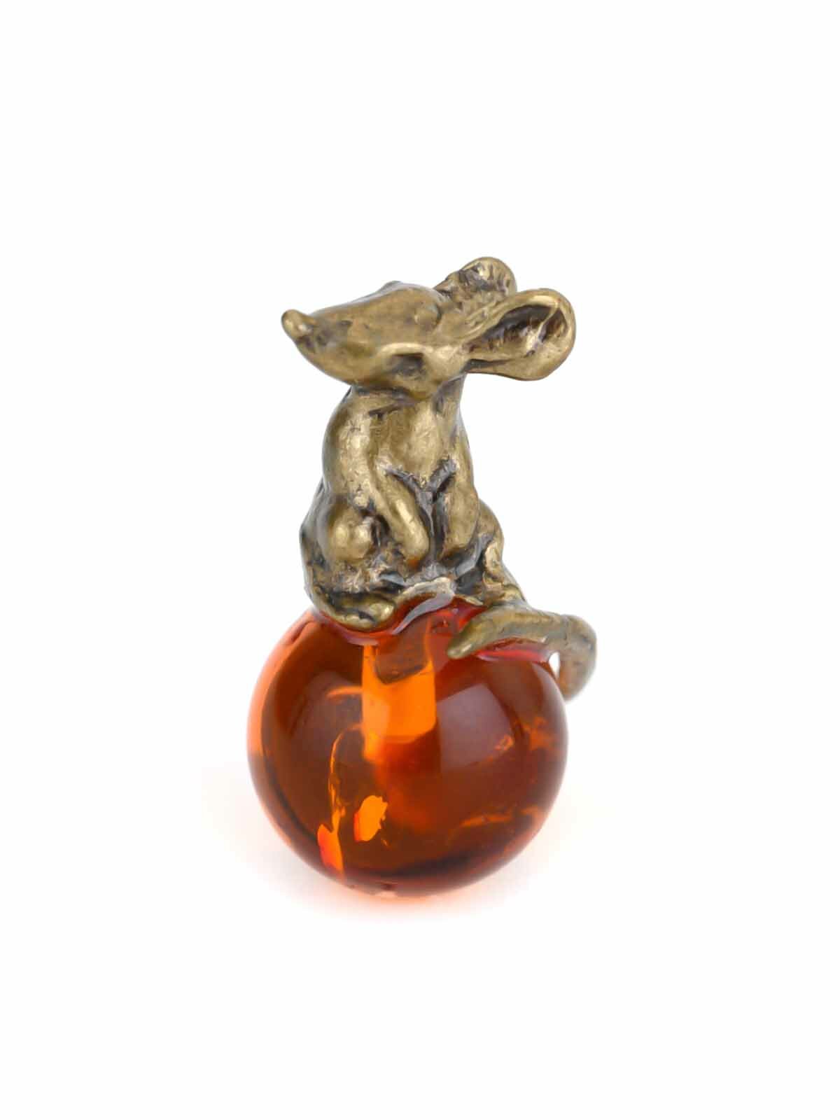 Сувенирная фигурка - Кошельковая мышь, Янтарь