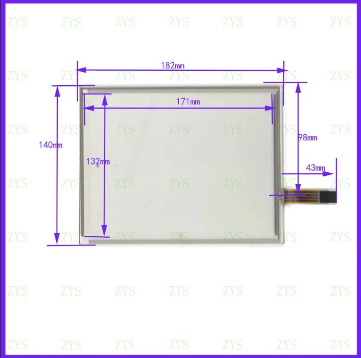 ZhiYuSun 182*140 8-дюймовый сенсорный экран, стекло, резистивная сенсорная панель USB, сенсорный экран, это совместимо, 182*140 мм