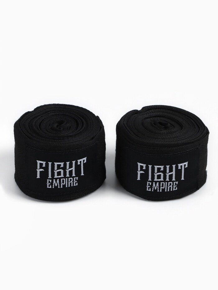 Бинты боксёрские FIGHT EMPIRE, 5 м, эластичные, чёрные