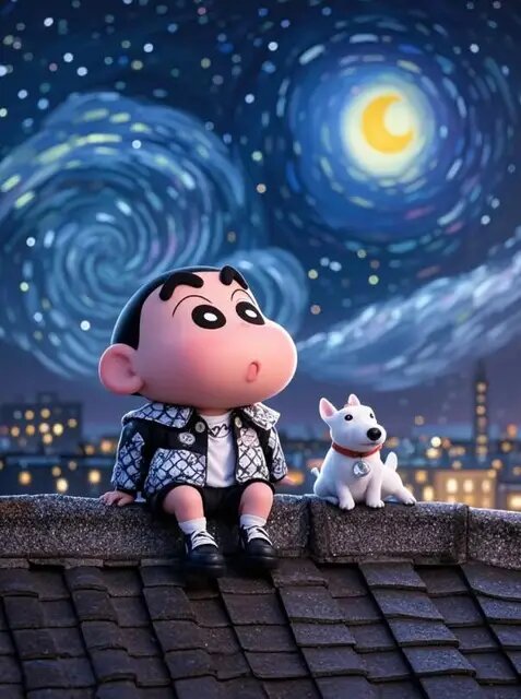 Смола AB, волшебная пыль, мелок Miniso, Shin-chan, мультфильм, наборы для алмазной живописи, сверление, звездное небо, искусство своими руками, полные сверла, мозаика, домашний декор, Размер: AB FD квадрат 20X25 см