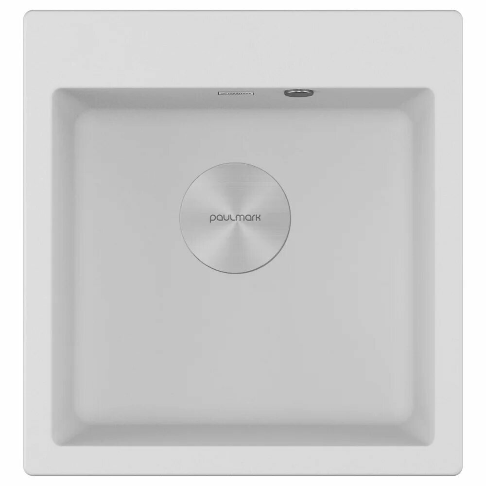 Мойка кухонная Paulmark Kante 50 PM105152-WH прямоугольная, 51x52, мойка для кухни, матовая, белая, российская