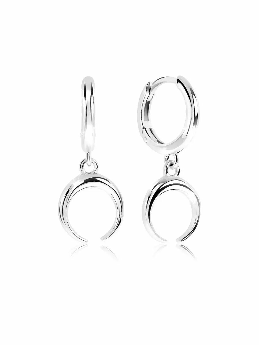 Серьги конго, серебро, 925 проба