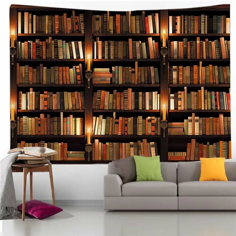 Гобелен "Книжные полки", 300 х 180 см