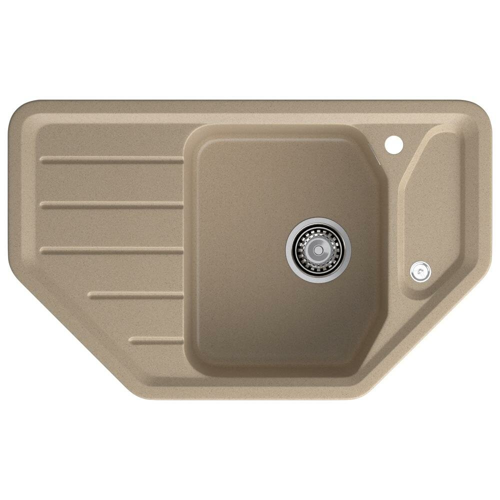 Кухонная мойка GranFest CORNER 800E, песок