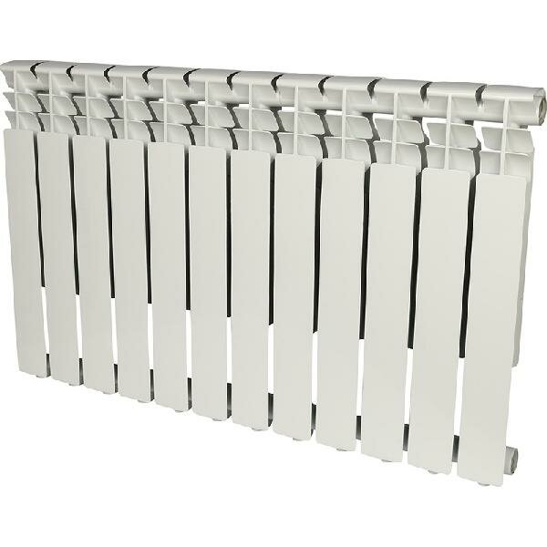 Радиатор алюминиевый ROMMER Optima 500 12 секций боковое подключение (RAL9016) RAL-0210-050012