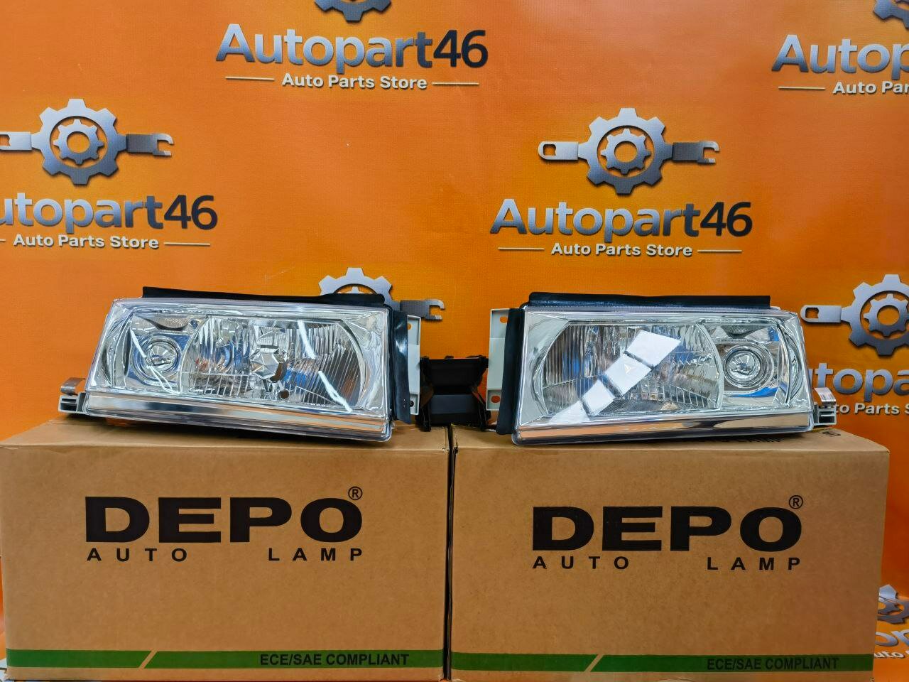 Фары Шкода Октавия А4 SKODA OCTAVIA с 2000 по 2011 под корректор без туманки DEPO