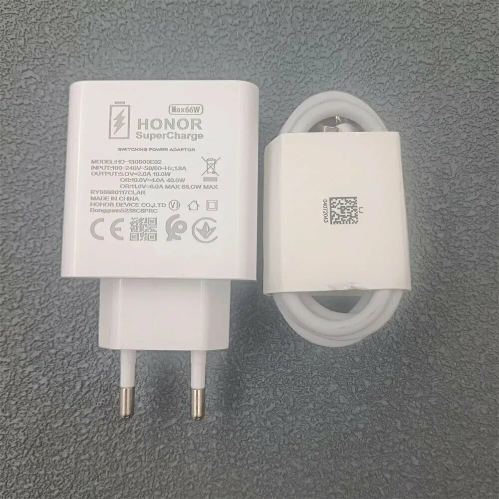 Huawei зарядное устройство Honor 66W USB to type-c для телефона