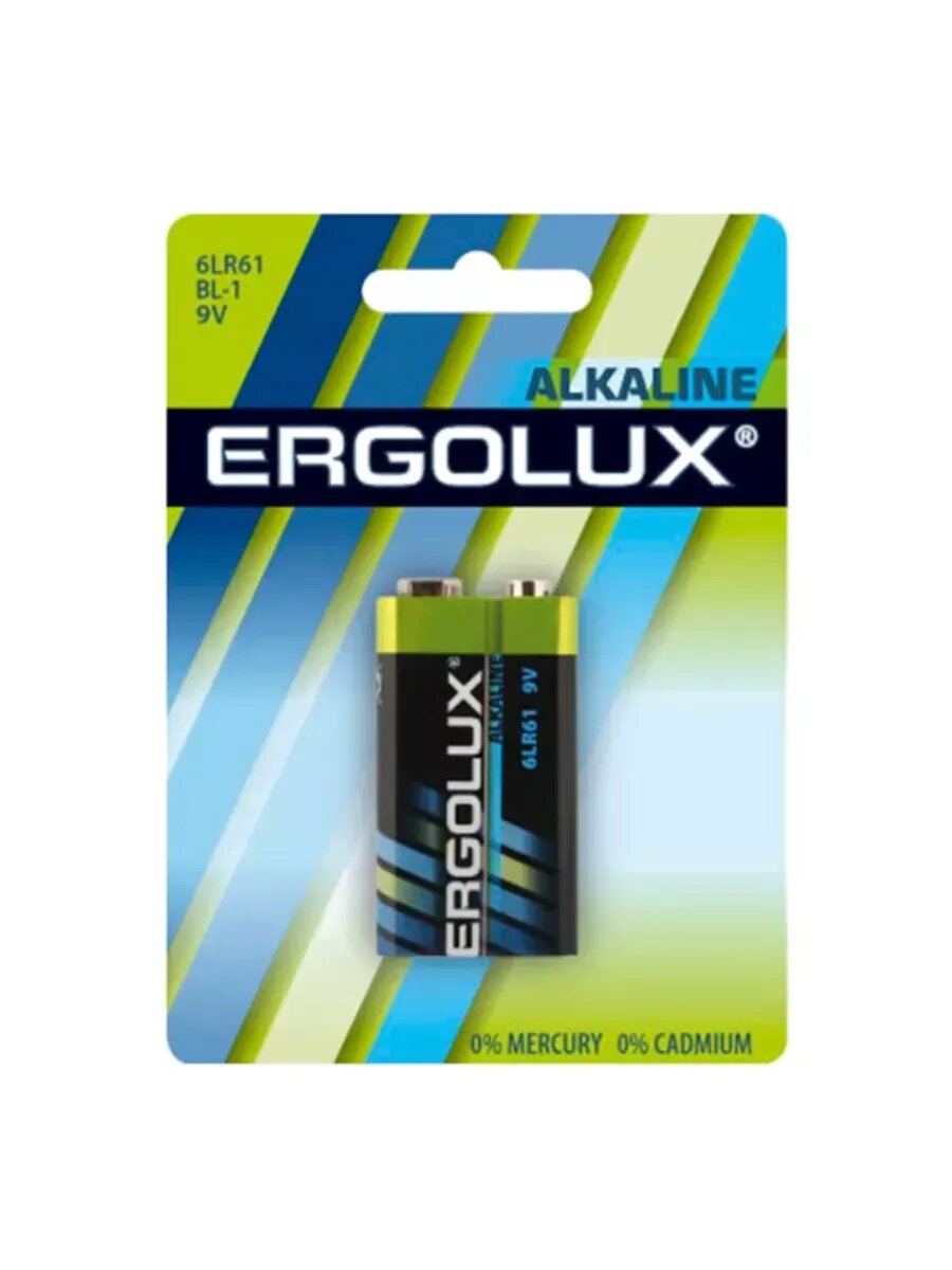 Батарейка крона (6LR61) Ergolux Alkaline BL-1