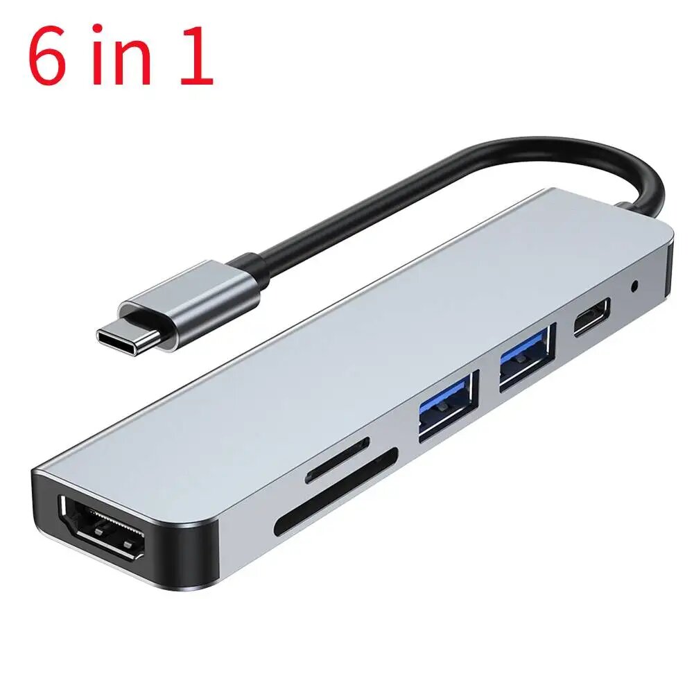 Док-станция 12/11/10/8/6 в 1 USB C с HDMI-совместимым VGA Ethernet USB C-концентратором с тройным дисплеем, многопортовый аудиоадаптер 100 Вт