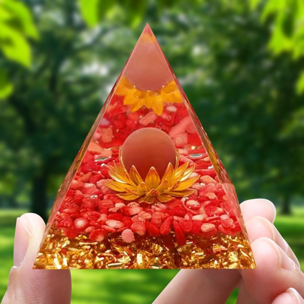 Декоративное украшение для дома в форме пирамиды из смолы, излучатель энергии, оргонит