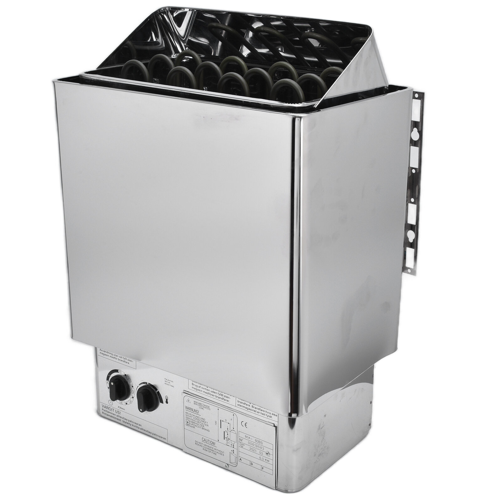 Электрическая печь для сауны 6KW с внутренним управлением для малых и средних саун, из нержавеющей стали, 50/60Гц