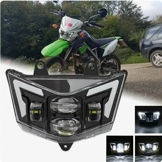 Оре Для Kawasaki D-Tracker 125 250 KLX125 KLX150 KLX250 KLX300 2008-2023 ЕС качество Байк для бездорожья Мотокросс E4 Светодиодная фара в сборе
