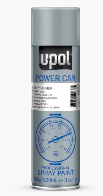 U-POL Power Can Грунт выравниватель серый (аэрозоль) 500мл