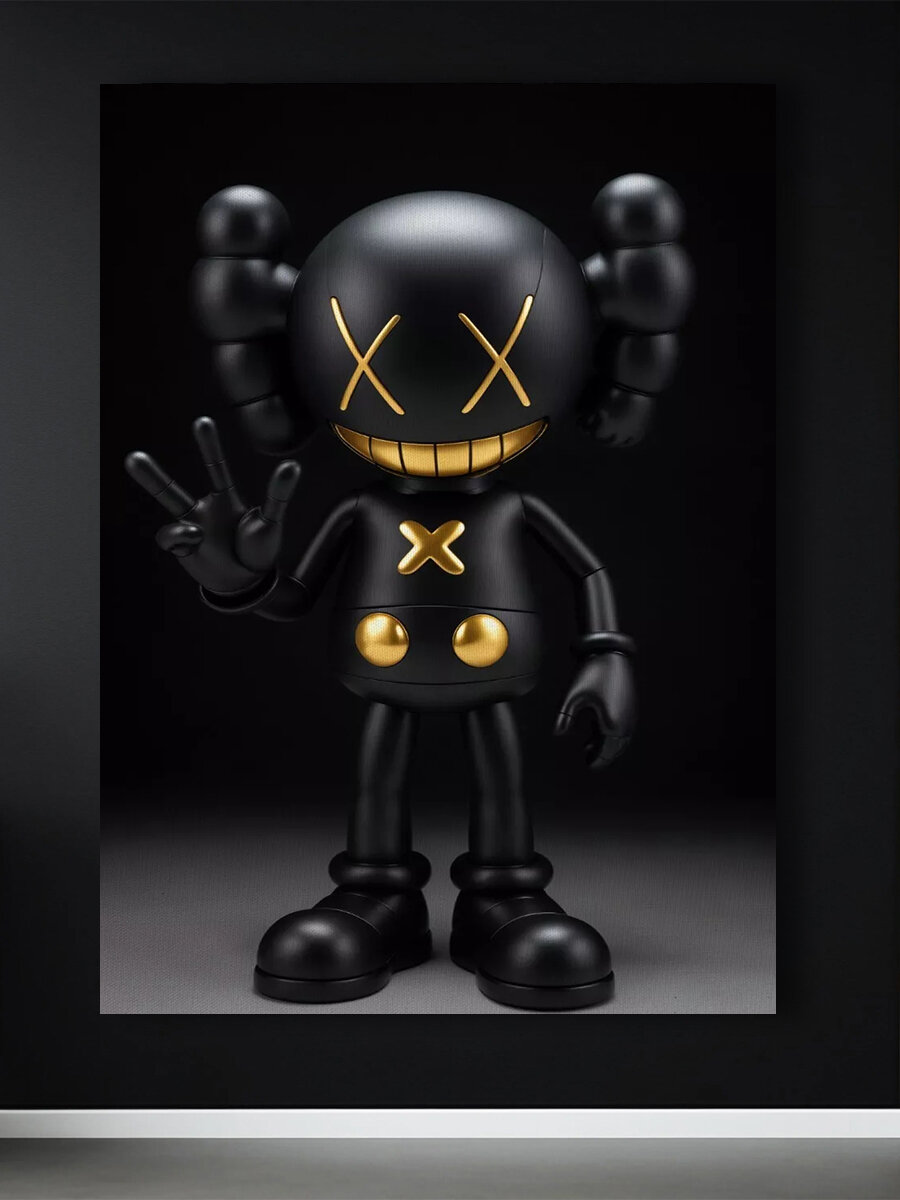 Картина интерьерная - "KAWS / кавс, Mickey Mouse" , 40х60 см.