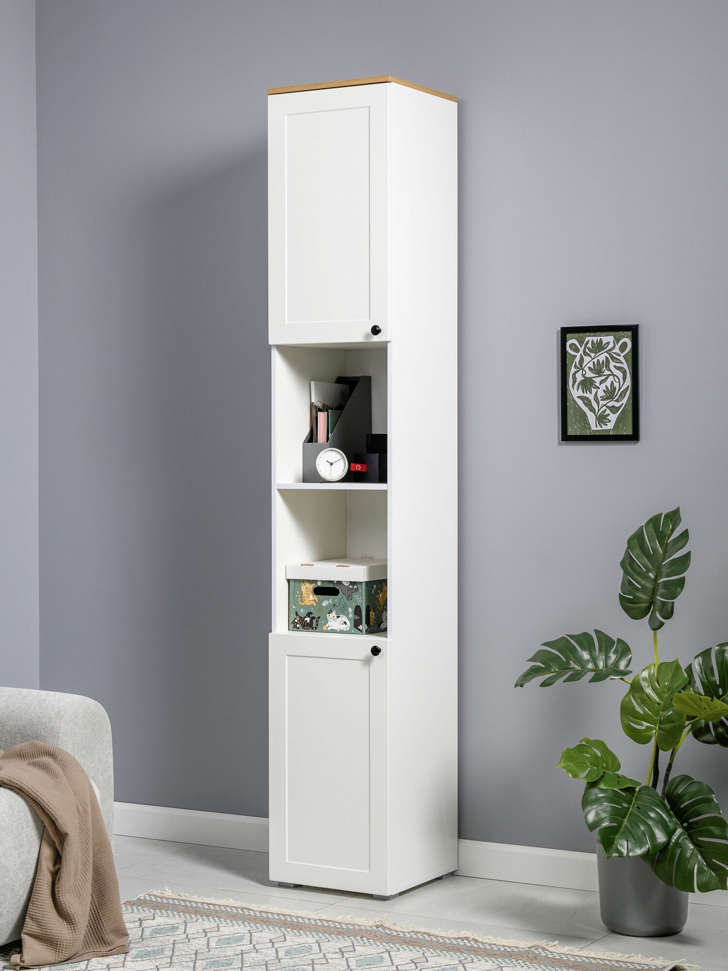 Стеллаж Остин 16.427 Белый 40х42х230 см