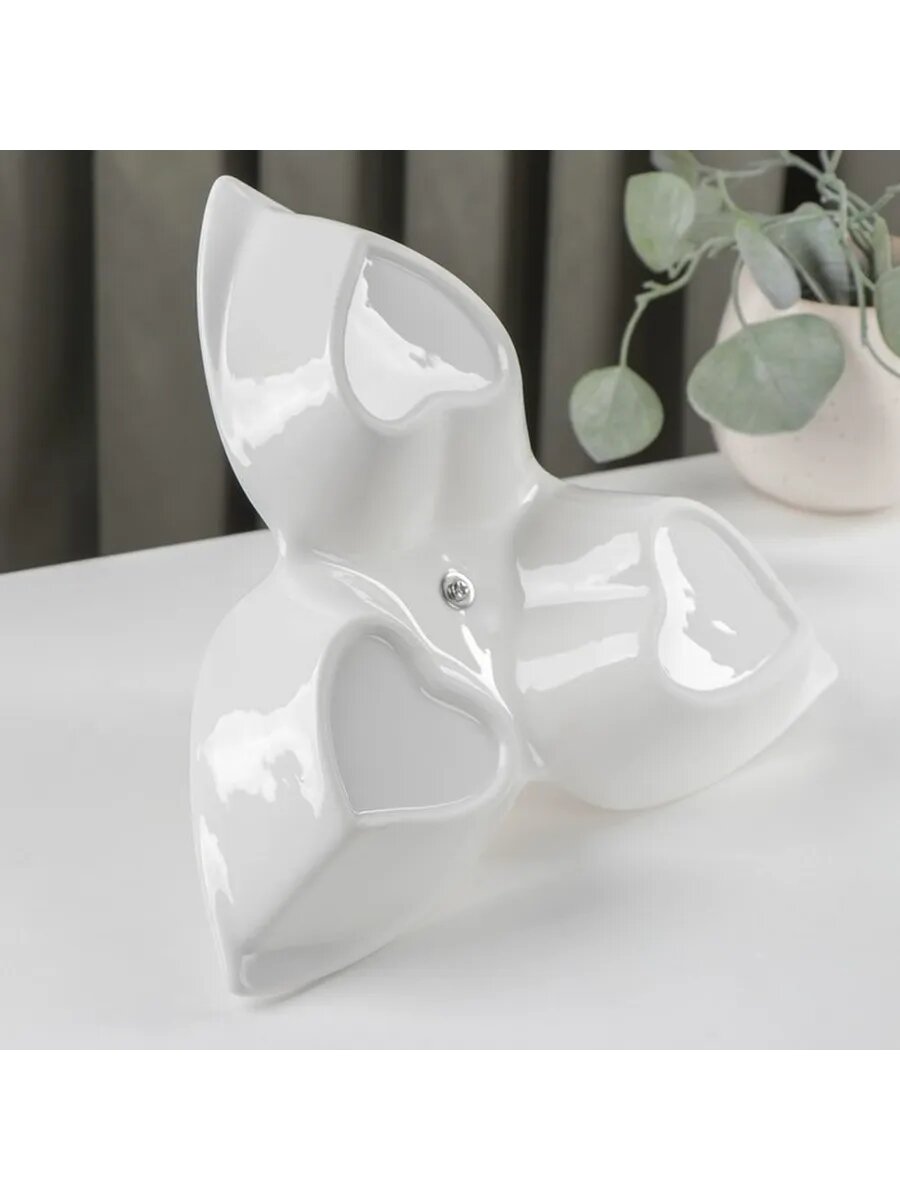 Стильная керамическая менажница «Марбл» 3 секции