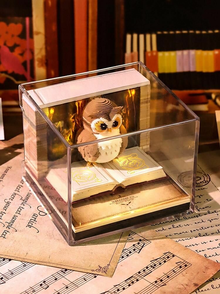 3D-календарь с совой на 2026 год, креативный блокнот своими руками, подарки для друзей