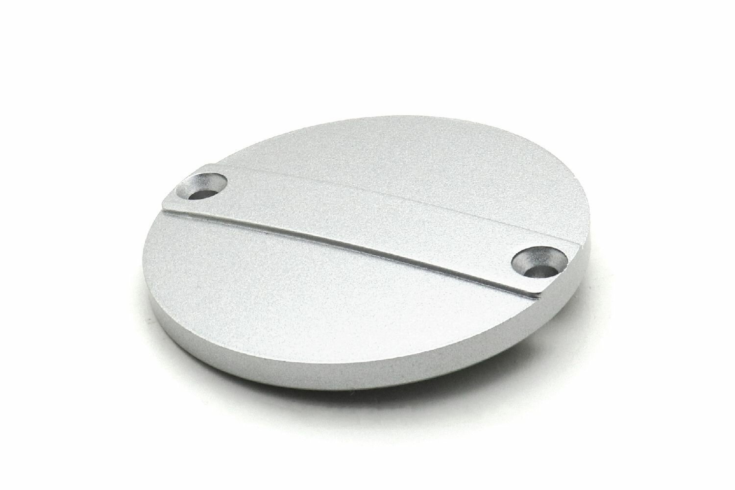 Крышка декоративная правой крышки картера 110сс Alpha, Delta (алюминиевая) (D98 мм) серебристая