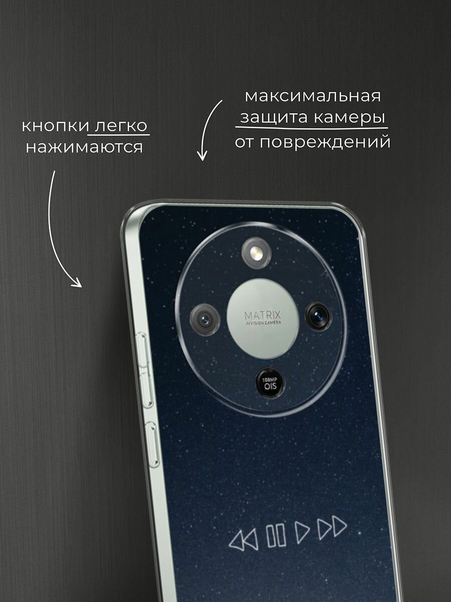 Силиконовый чехол на Honor X9d / Хонор X9d с принтом космическая музыка — фото 1