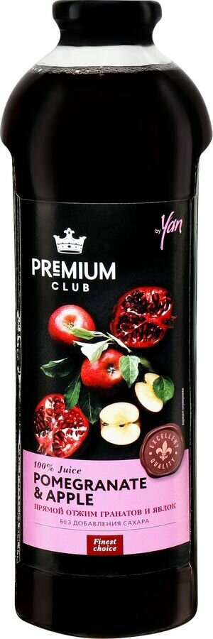Сок PREMIUM CLUB Гранат, яблоко прямого отжима, 0.93л x 3 упаковки
