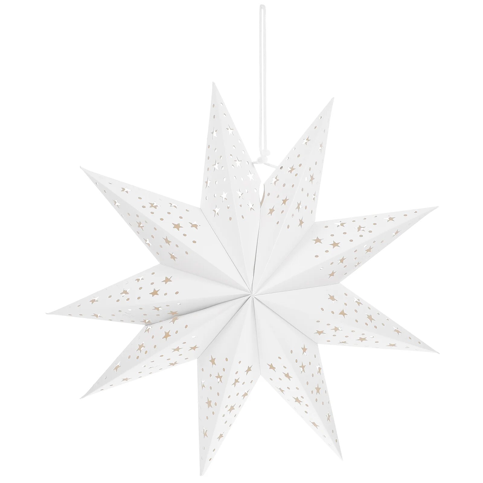 Белый бумажный абажур для фонаря 45 см