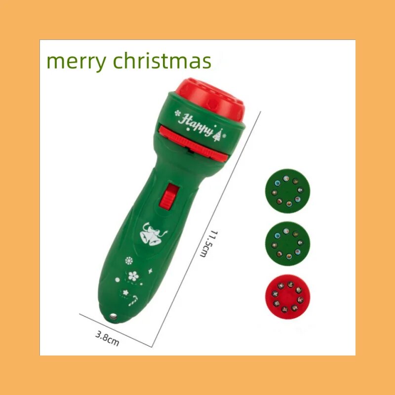 Проектор-фонарик детский мультяшный green ten slides1