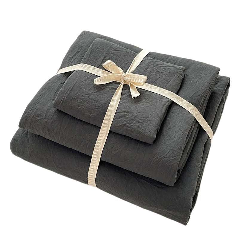 Комплект постельного белья SASSENSI одноразового использования, ultra-soft pleated washed cotton -