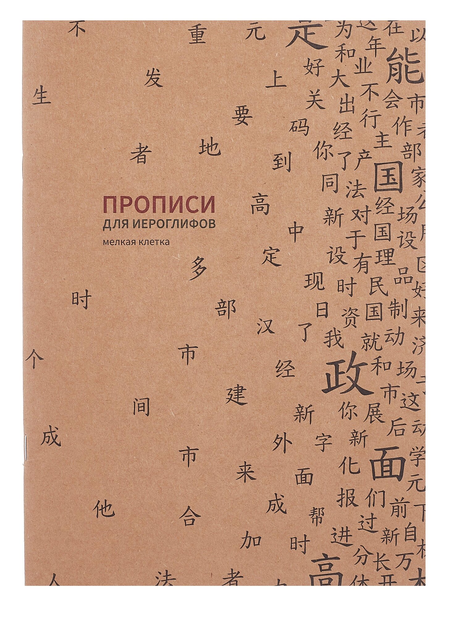 Тетрадь для записи иероглифов в мелкую клетку "Прописи", B5, 16 листов