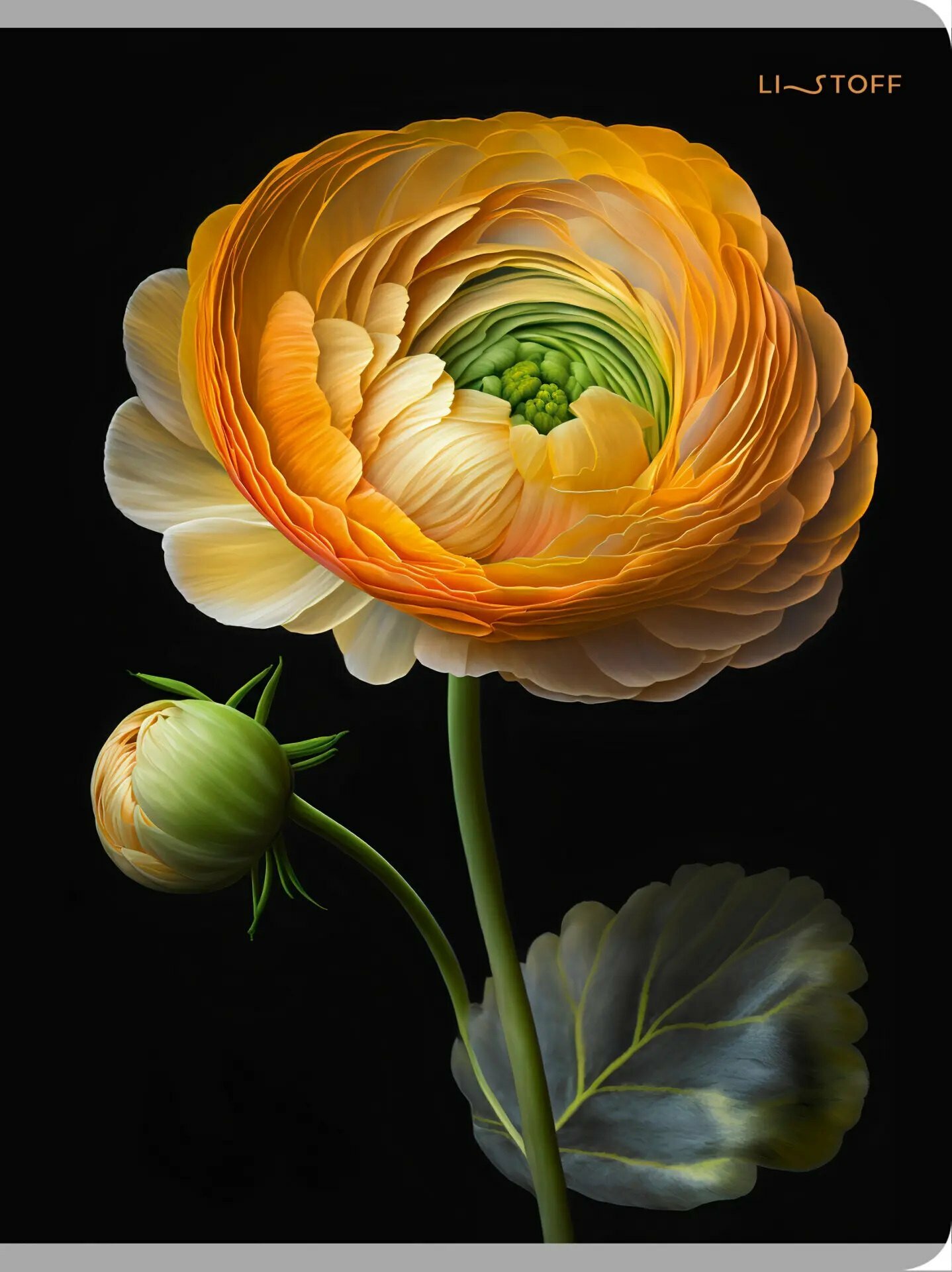 Тетрадь в клетку Listoff, "Лютик", А4, 80 листов