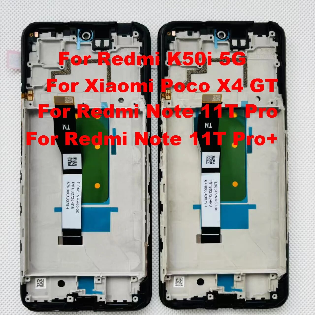 6,6-дюймовый оригинальный ЖК-экран для Xiaomi Poco X4 GT с сенсорным экраном для Xiaomi Redmi Note 11T Pro/ Note 11T Pro+/Redmi K50i 5G рамка Orig lcd WF