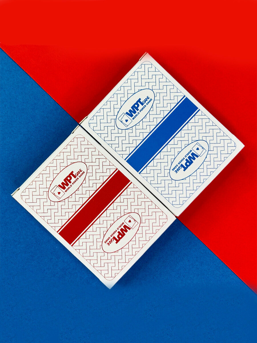 Карты для техасского покера "Кардистри", ABS-пластик, красные, 54 карты