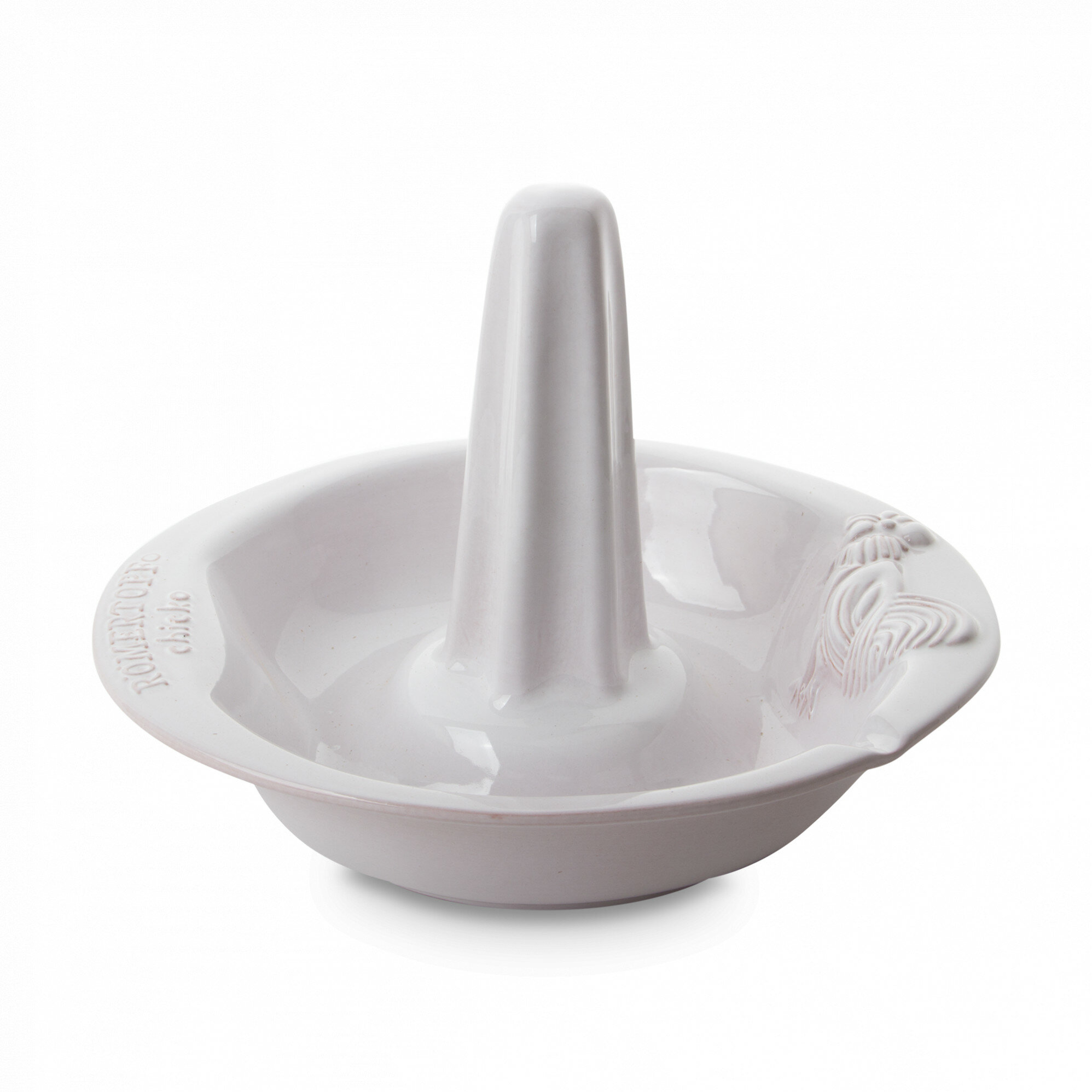 Блюдо Roemertopf, для курицы, глина, покрытие глазурь, белое, 25см, 1,0кг