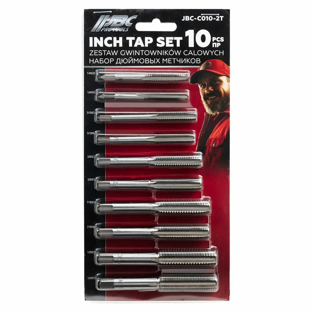 Метчики, набор 10пр. (дюйм.) JBC
