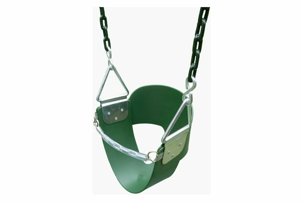 Полузакрытые качели MoyDvor "SAC000177P", для улицы, зеленые, пластик