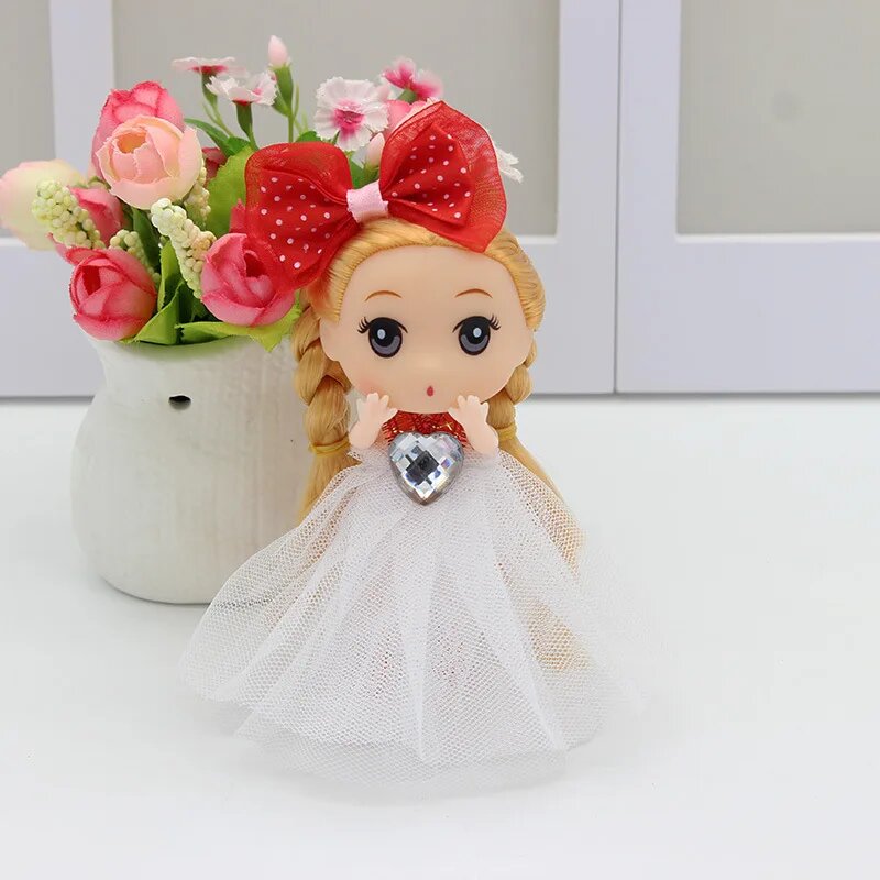 Мини куклы принцессы Silicone 12 см для девочек от 3 до 6 лет Белый, H