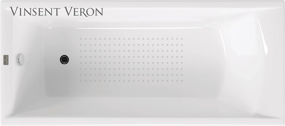Ванна чугунная Vinsent Veron Devon VDV1807045-AS 180x70 см, с антискользящим покрытием, белый