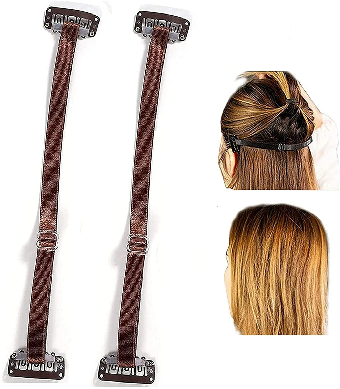 Лента для подтягивания лица Instant eye Face Lift Band невидимый зажим, ленты для подтягивания лица с зажимами, портативные невидимые зажимы для лица, реusable лента для подтягивания лица, невидимые подтягивающие ремни для женщин (коричневый x2),