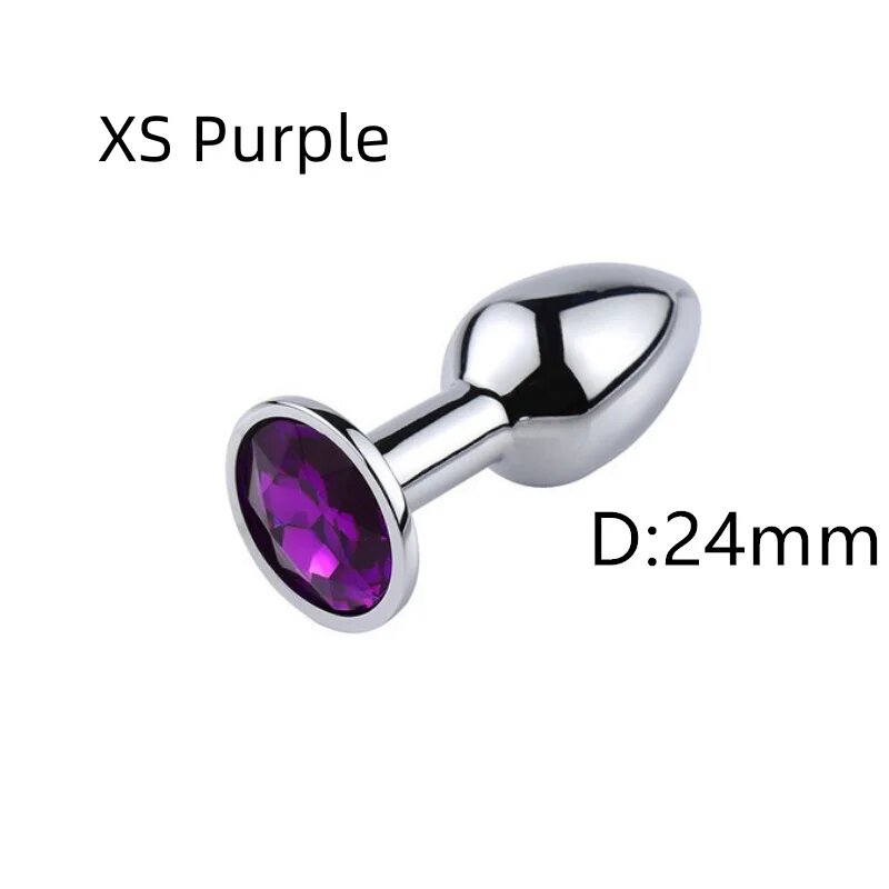 Анальная пробка XS Round Purple, 24 мм