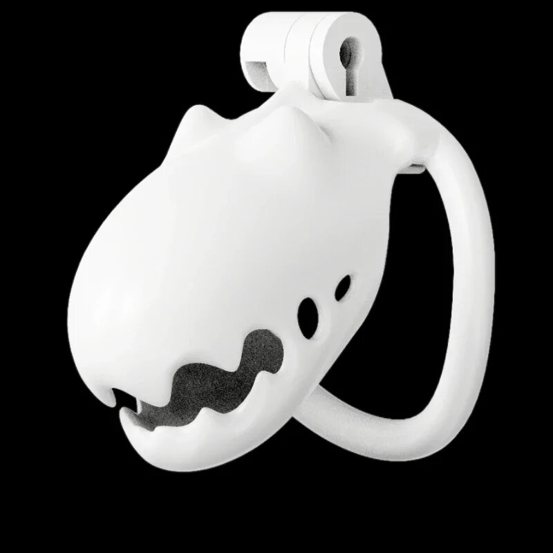 Пушистая милая мужская клетка целомудрия CB Lock SM для флирта, игрушка для взрослых, White-long