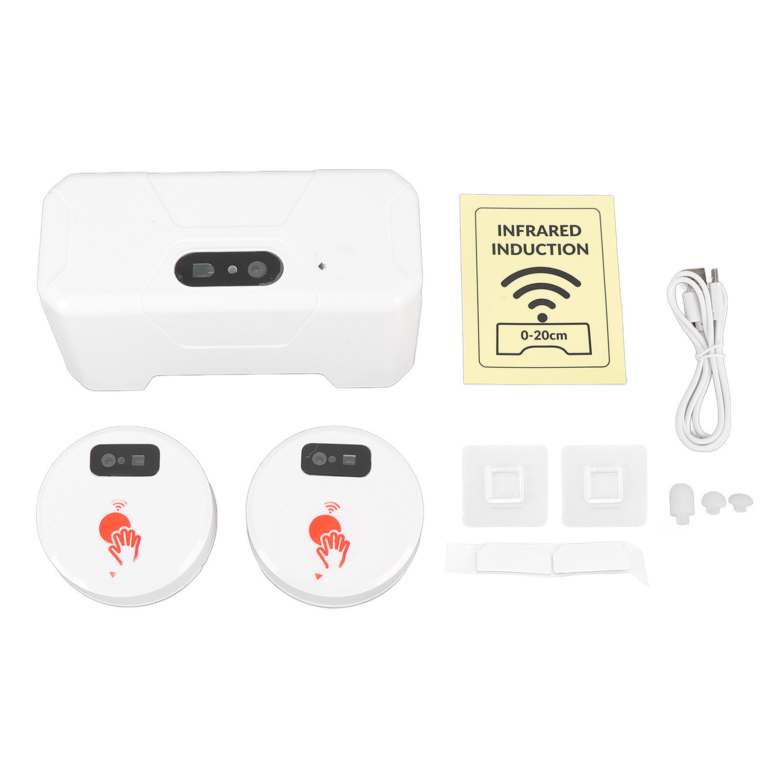 Комплект для смыва электрического датчика унитаза с 2 датчиками, 1800 мАч, нажимной смыв, автоматический бесконтактный внешний датчик, комплект для смыва унитаза