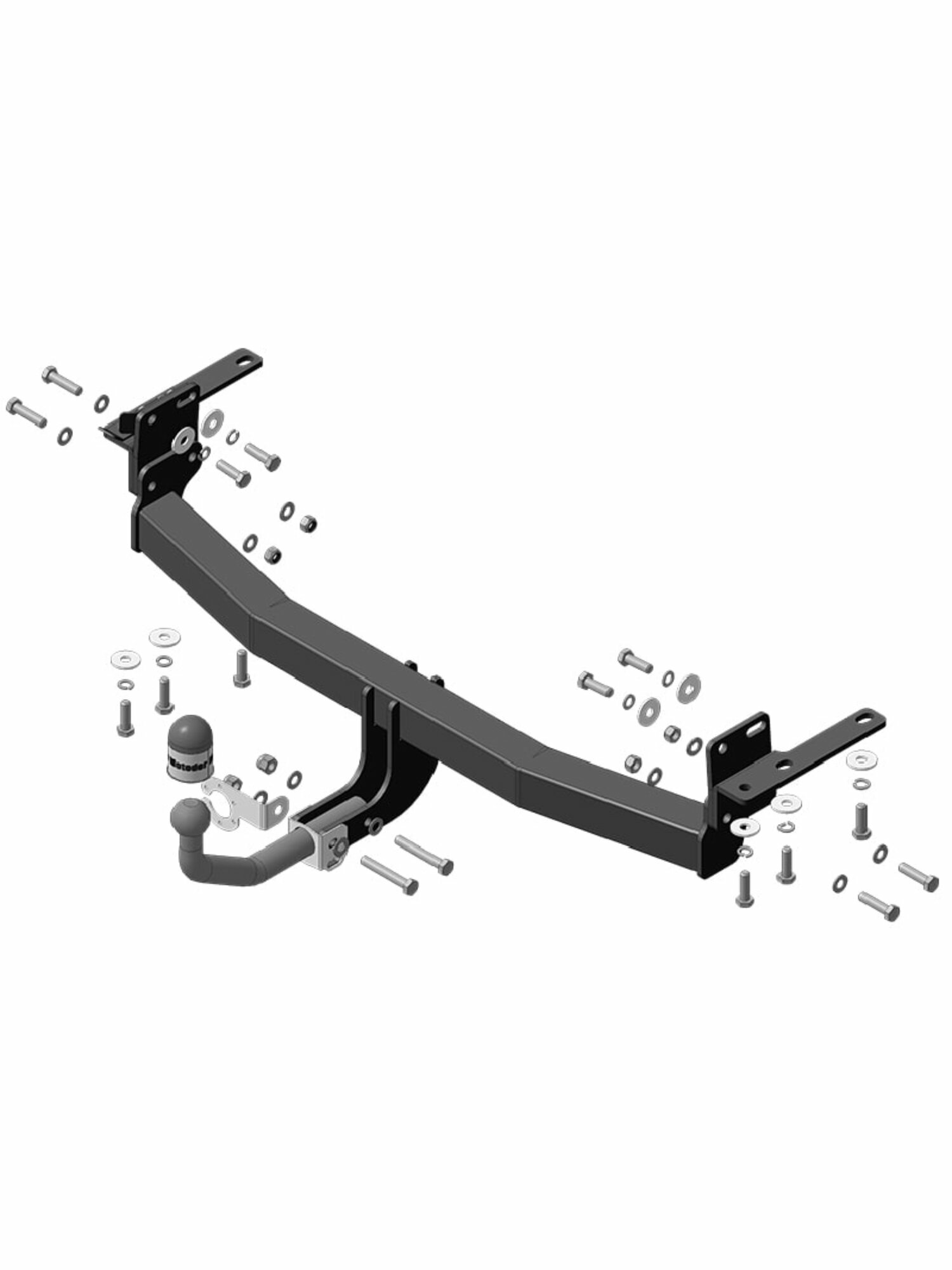 Фаркоп (тягово-сцепное устройство) Motodor на Рено Колеос 2017-2022