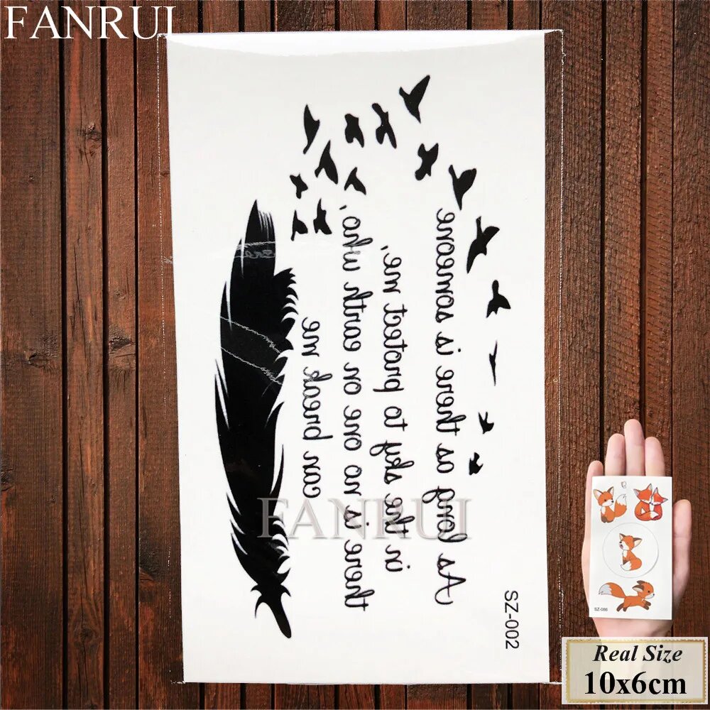 Временные татуировки FANRUI, набор из 1 штуки ASZ002