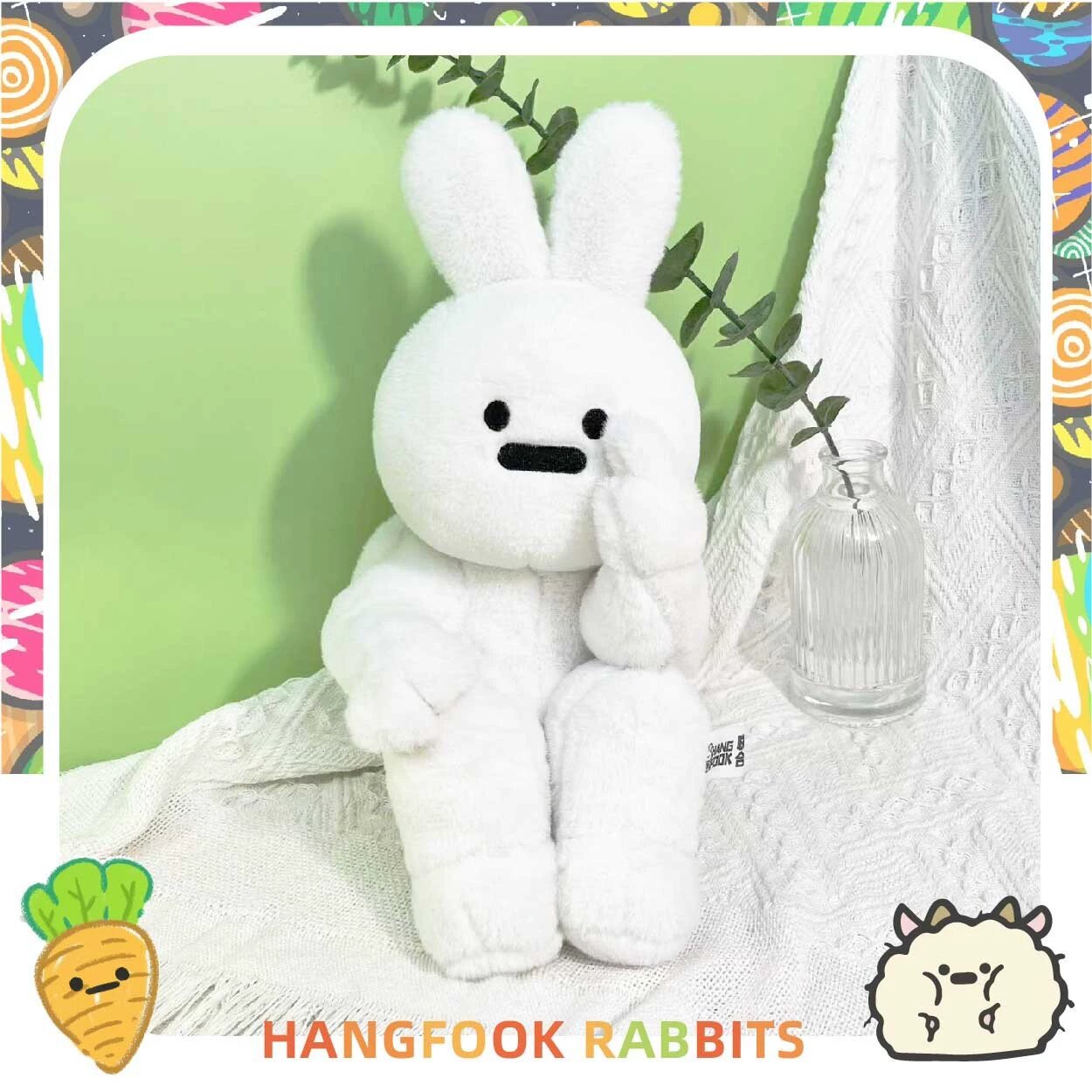Hangfook Happy Rabbit оригинальная белая серия кролик мини плюшевые украшения модная брендовая подушка кукла на день