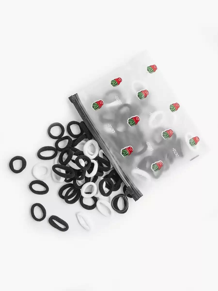 Набор резинок для волос текстильные материалы, 2.5 см, 100 шт