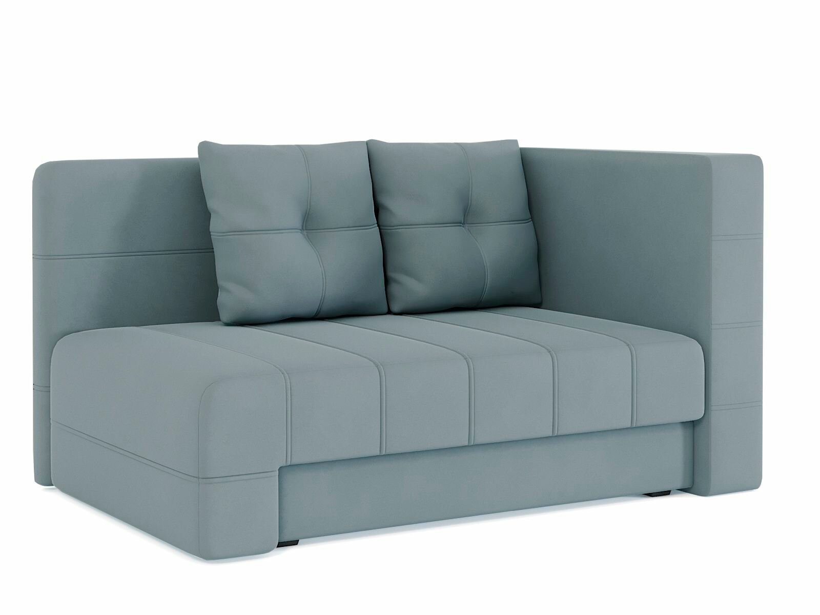 Диван - кушетка Корфу Next, еврокнижка, 142*70*80, угол левый/правый, велюр Зара Маус 12