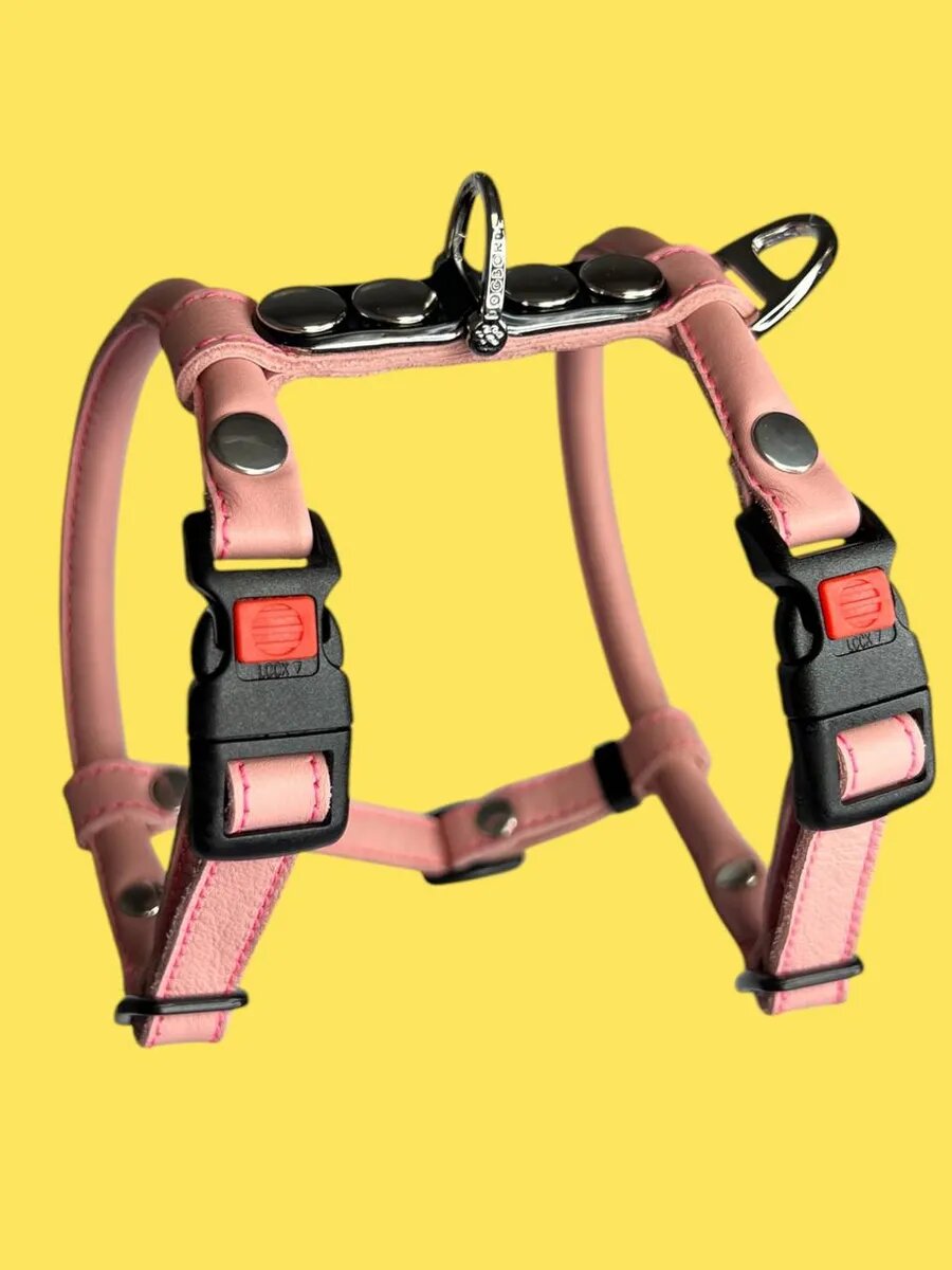 Шлейка Dogbond круглая для шпица из кожи