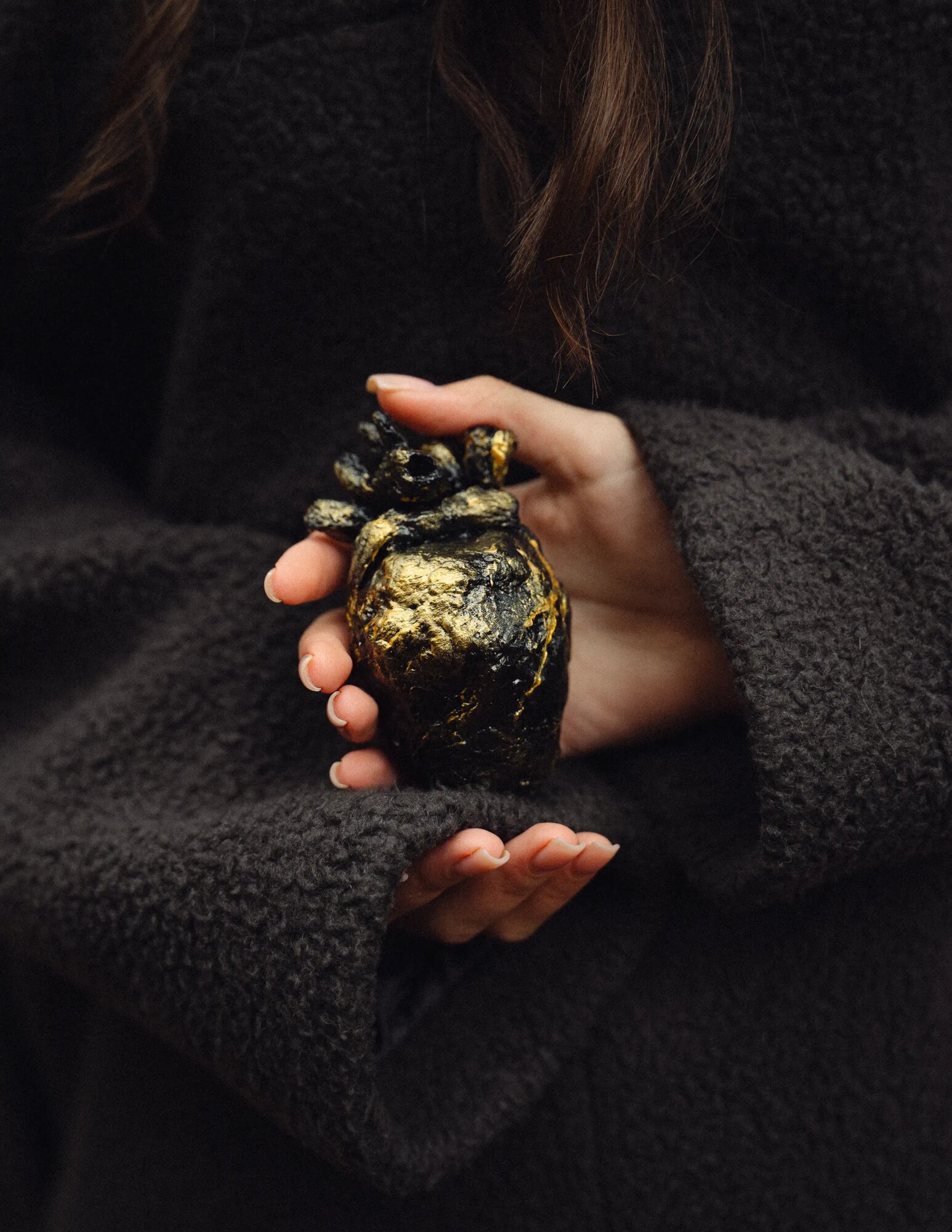 Сердце анатомическое черное