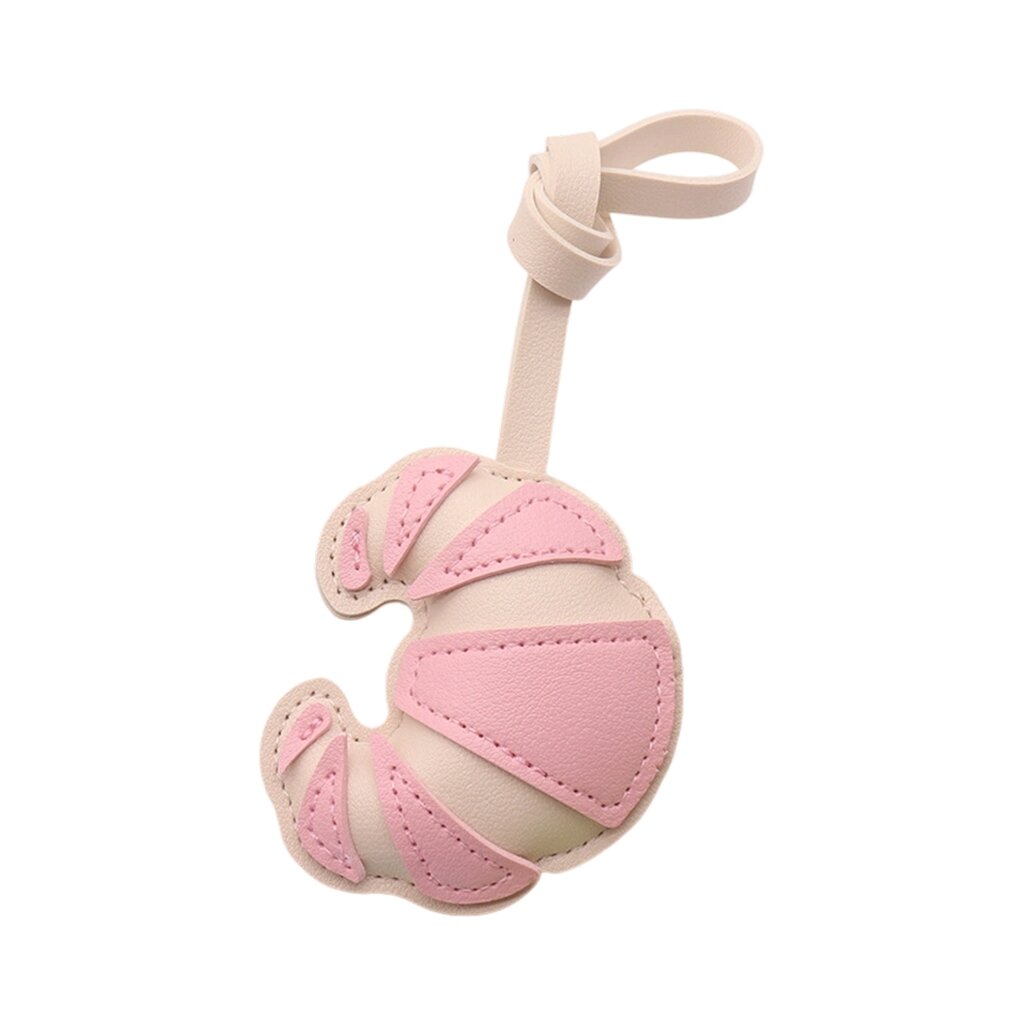 Подвеска-Накладной круассан-Бежевый с розовым