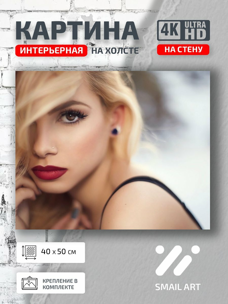 Картина на холсте интерьерная 40 на 50 на стену Лицо Portrait для спальни портрет интерьер