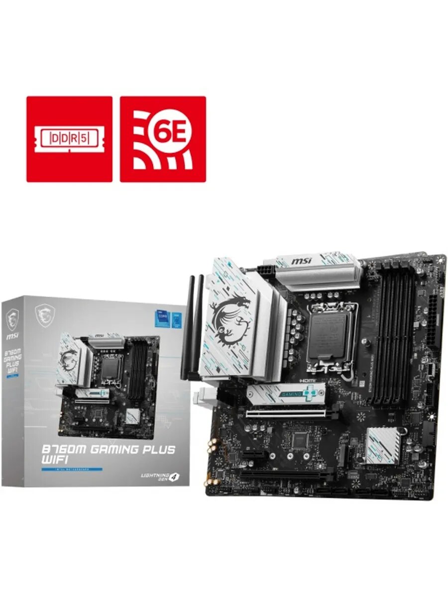 Материнская плата B760M GAMING PLUS WIFI (LGA1700, mATX)